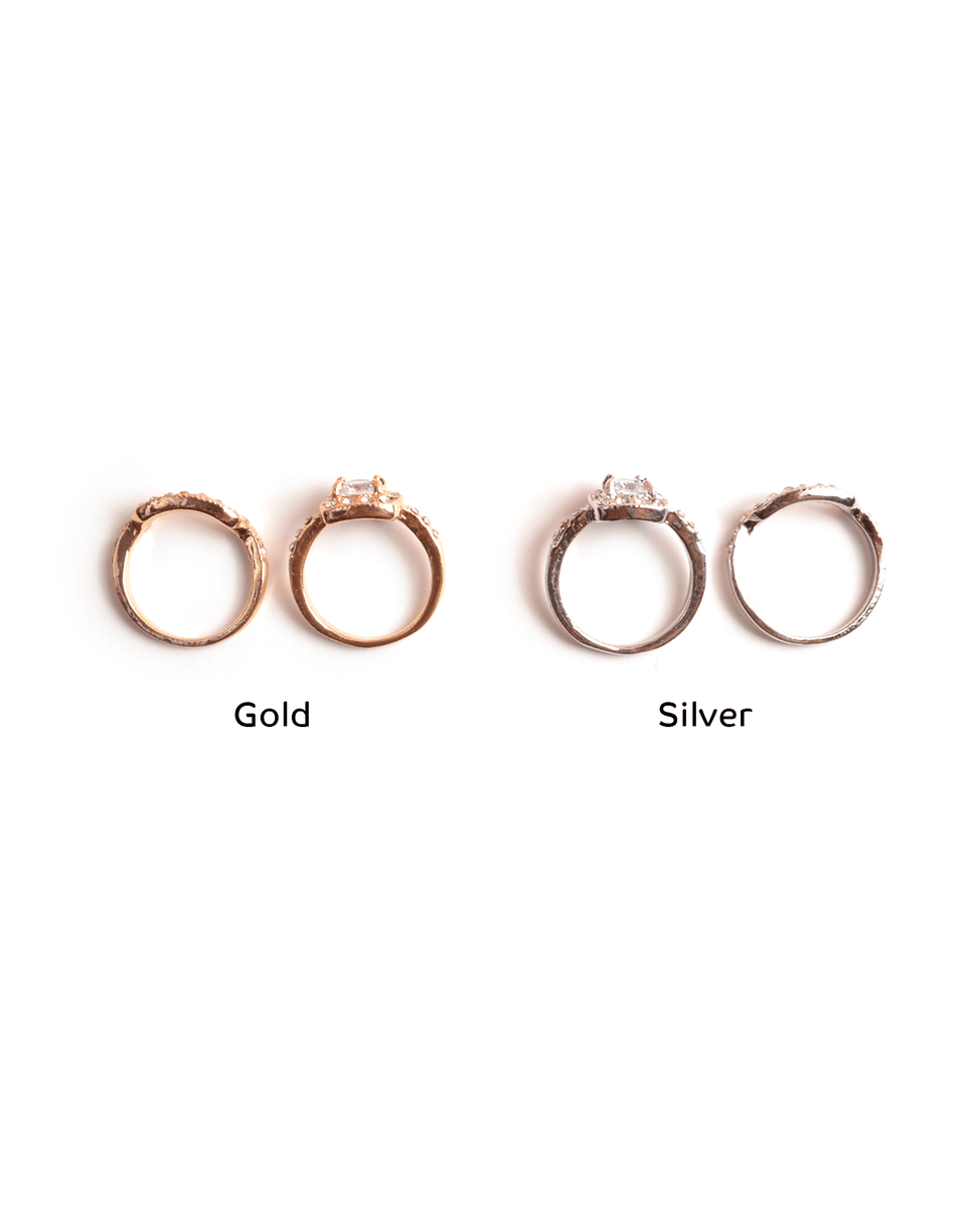 Bright Square Ring Set – CHERRIE